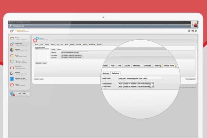 Centova Cast Relaying SHOUTcast v2 - IceCast